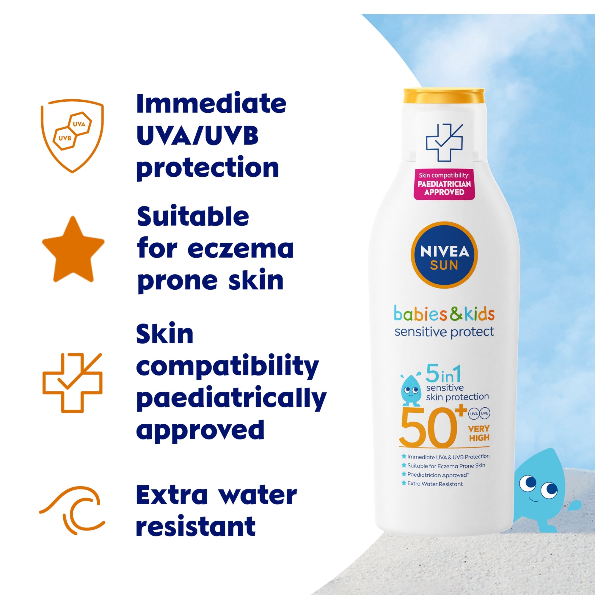 NIVEA Babies & Kids Sensitive Protect Lotion 200ML | Suncare | Rowlands Online Pharmacy