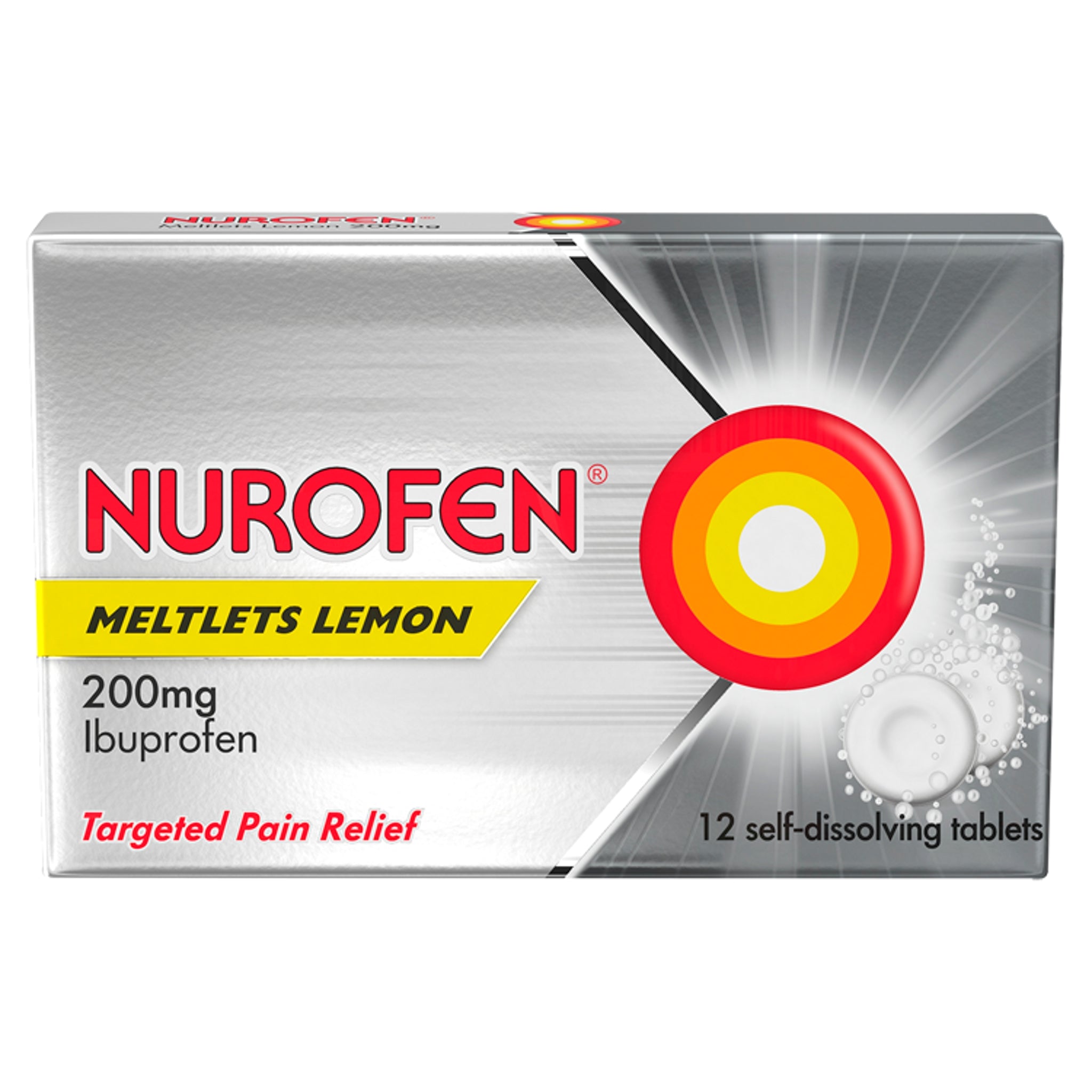 Nurofen Meltlets Lemon 200mg - 12 Self-Dissolving Tablets | Pain Relief ...