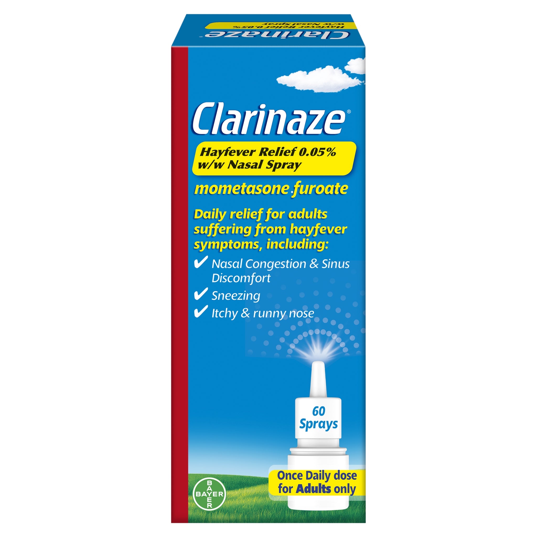 Clarinaze Hayfever Relief 0.05% w/w 60 Nasal Spray 10g | Allergies and ...