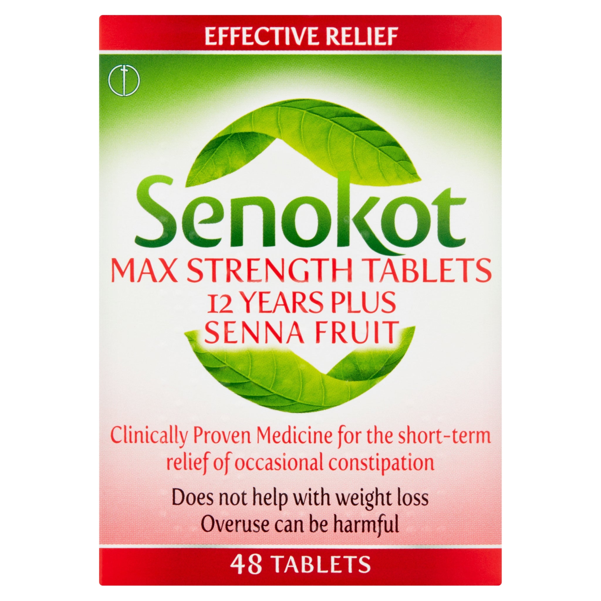 Senokot Max Strength Tablets 12 Years Plus Senna Fruit - 48 Tablets ...