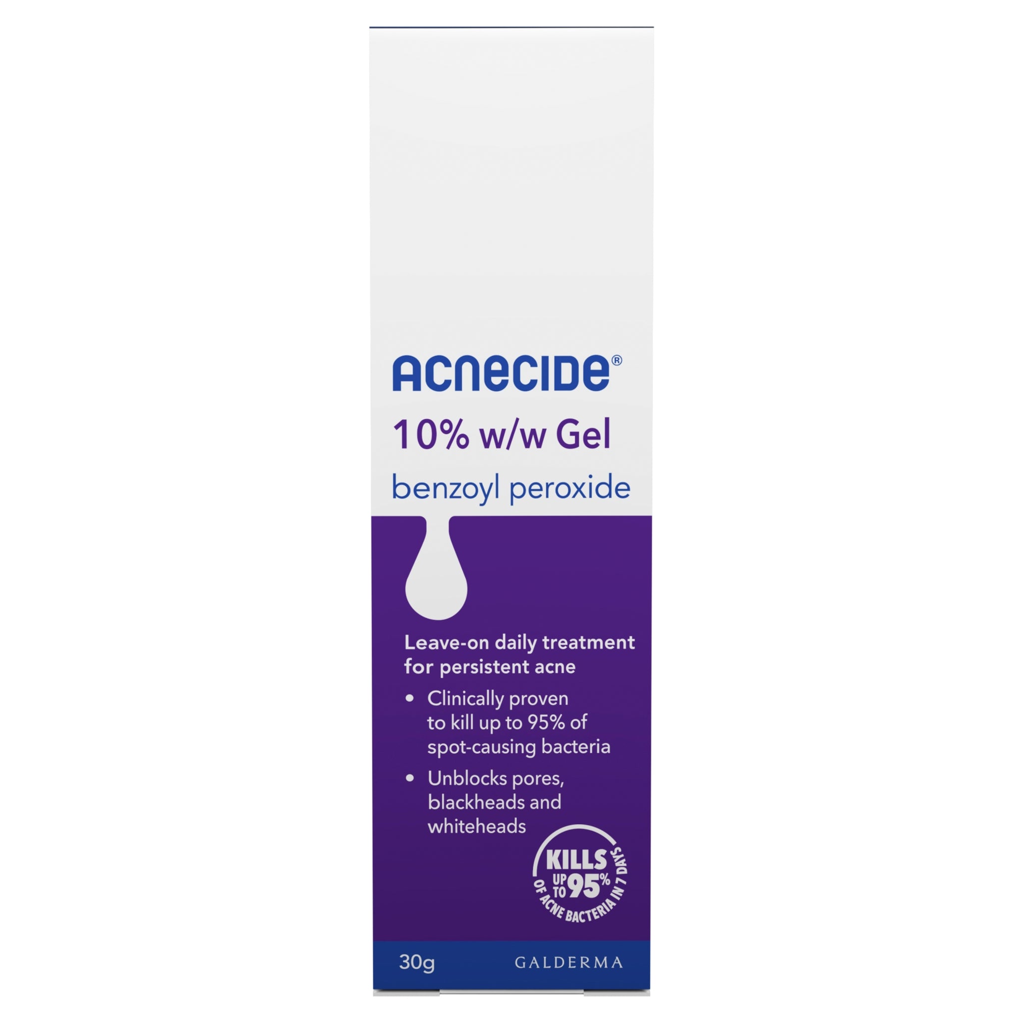 Acnecide 10% w/w Gel Benzoyl Peroxide 30g | Medicated Skin Treatments ...