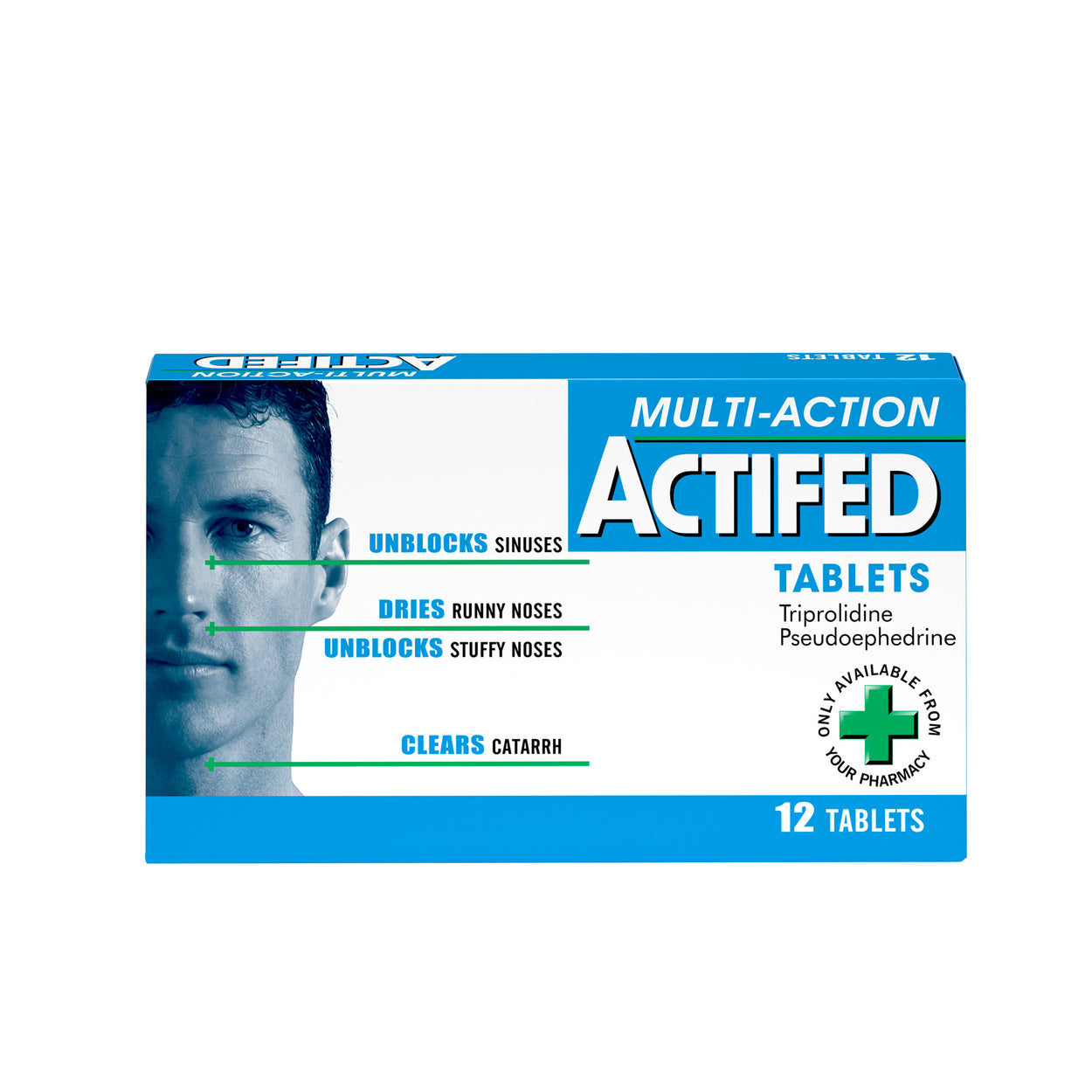 Actifed Multi-Action Tablets - 12 Tablets | Cough & Cold – Rowlands ...
