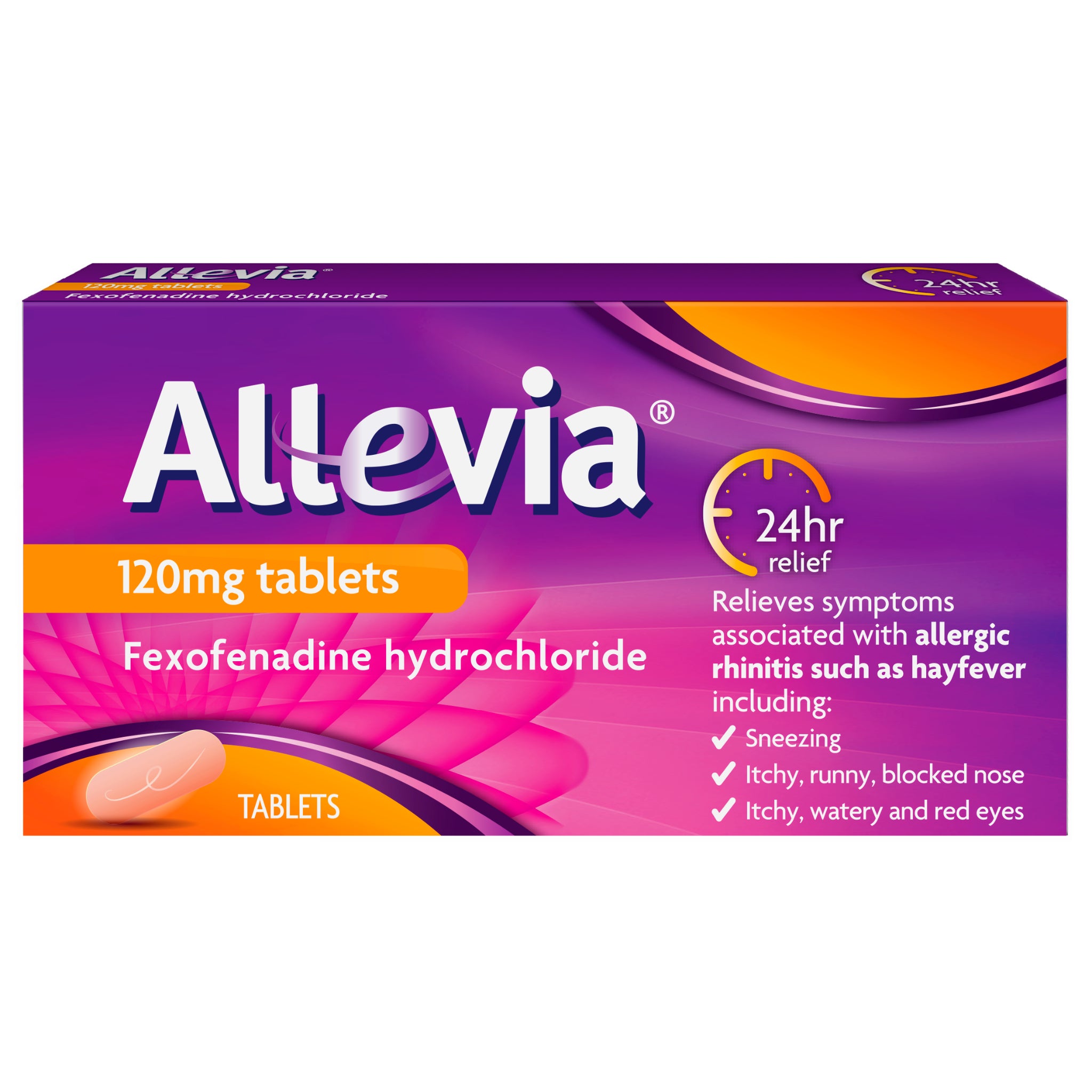 Allevia 120mg Hayfever Relief Tablets (Fexofenadine) - 15 Tablets ...