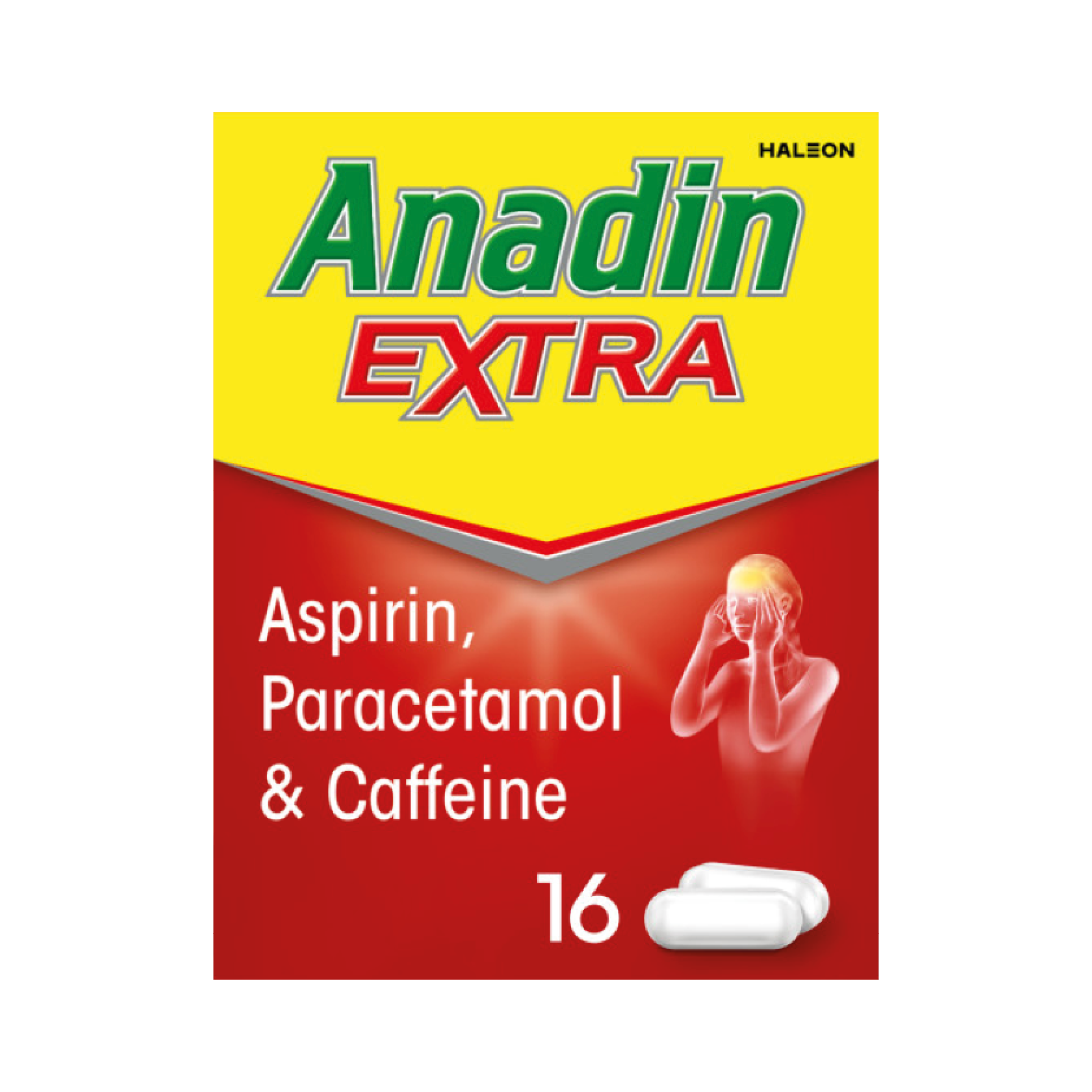 Anadin Extra - 16 Caplets | Pain Relief | Rowlands Online Pharmacy