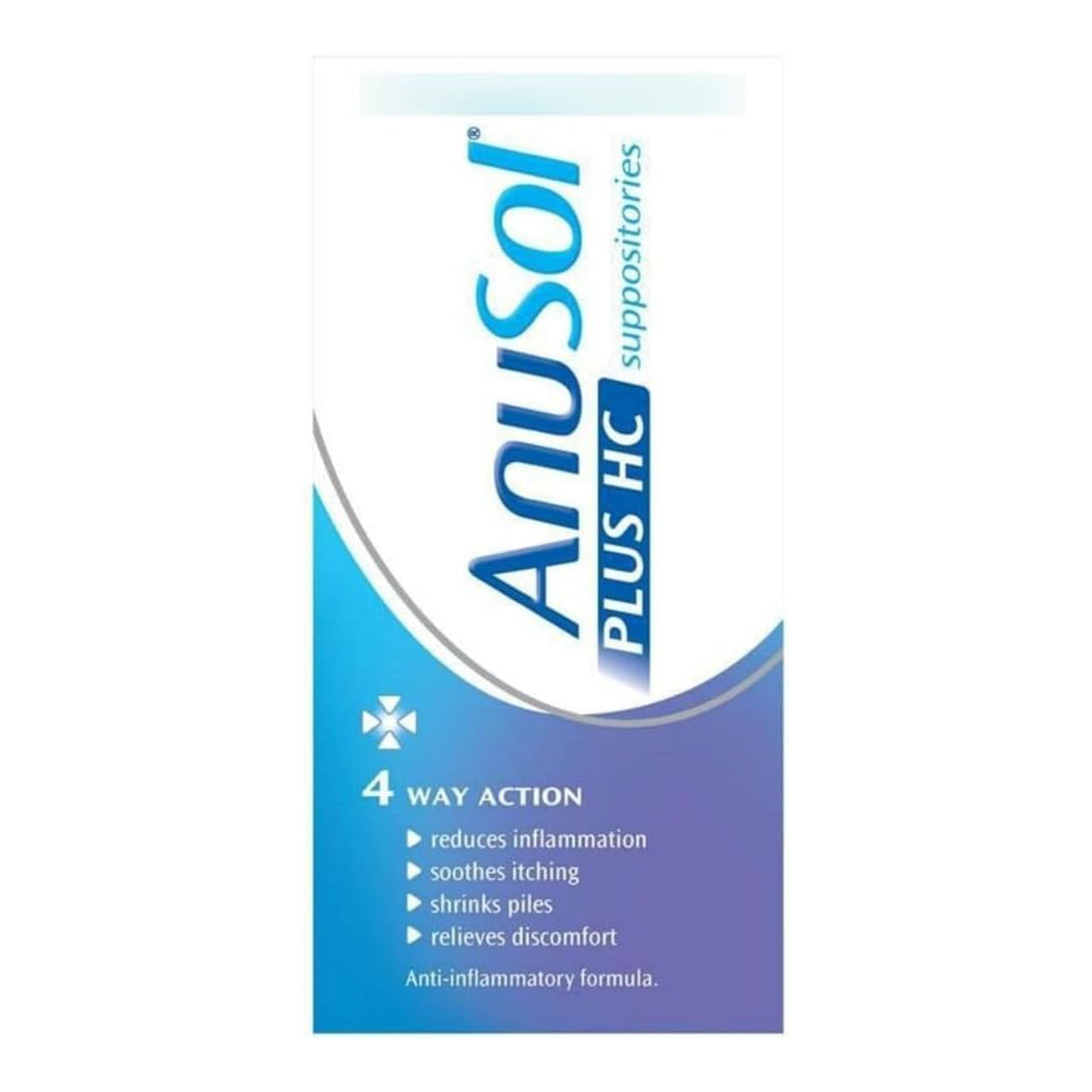 Anusol Plus HC Suppositories - 12 Suppositories | Digestive Health ...