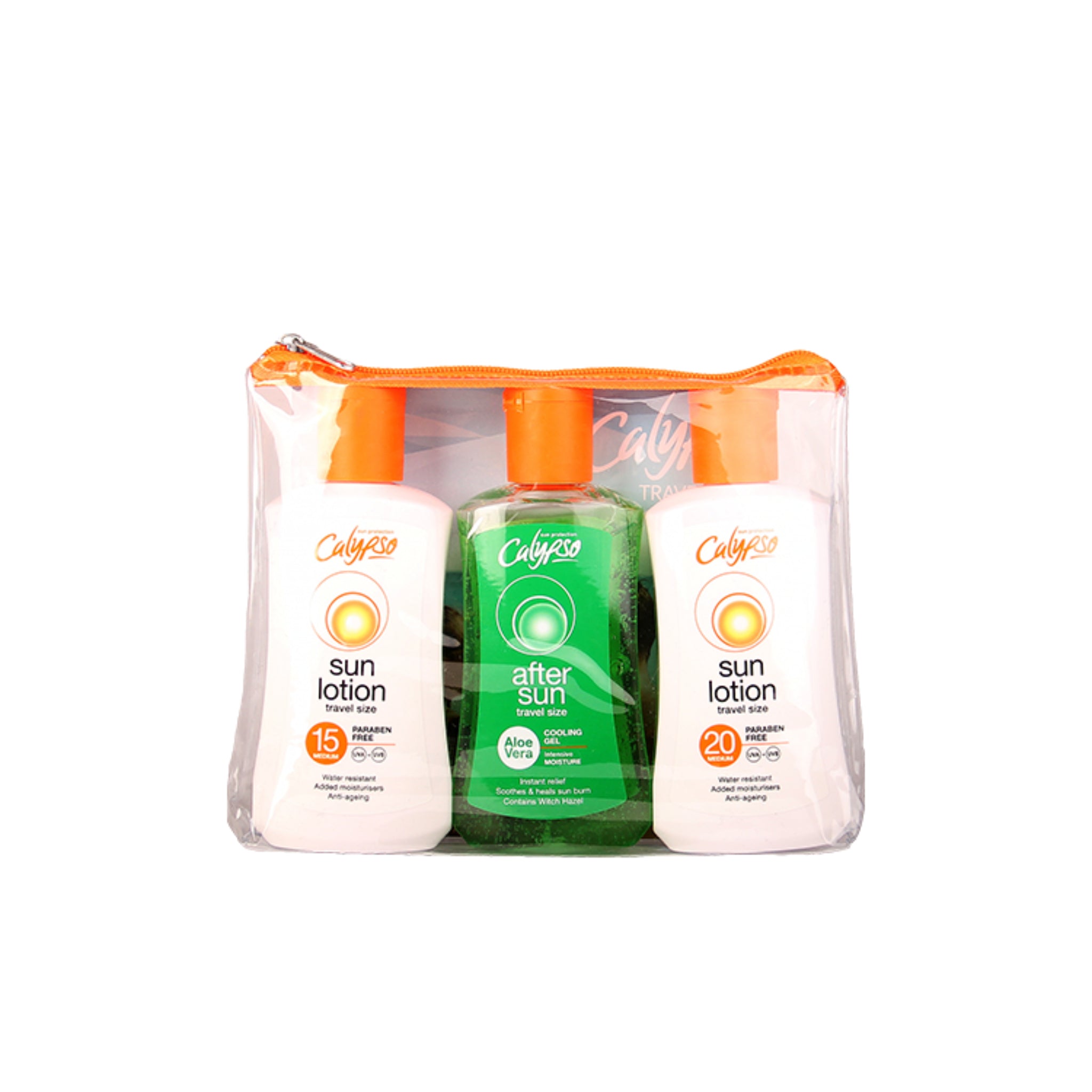 Calypso Travel Pack 100ML - Sun Lotion SPF 15 & 20, After Sun with Aloe ...