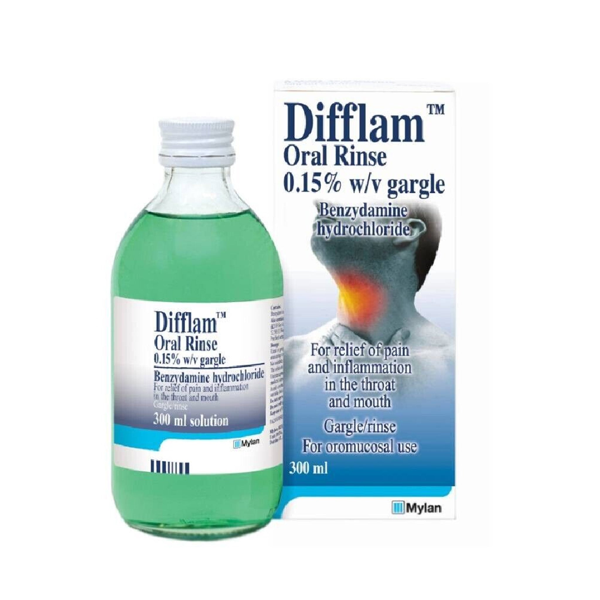Difflam Oral Rinse 0.15% Solution 300ml | Oral Health | Rowlands Online ...
