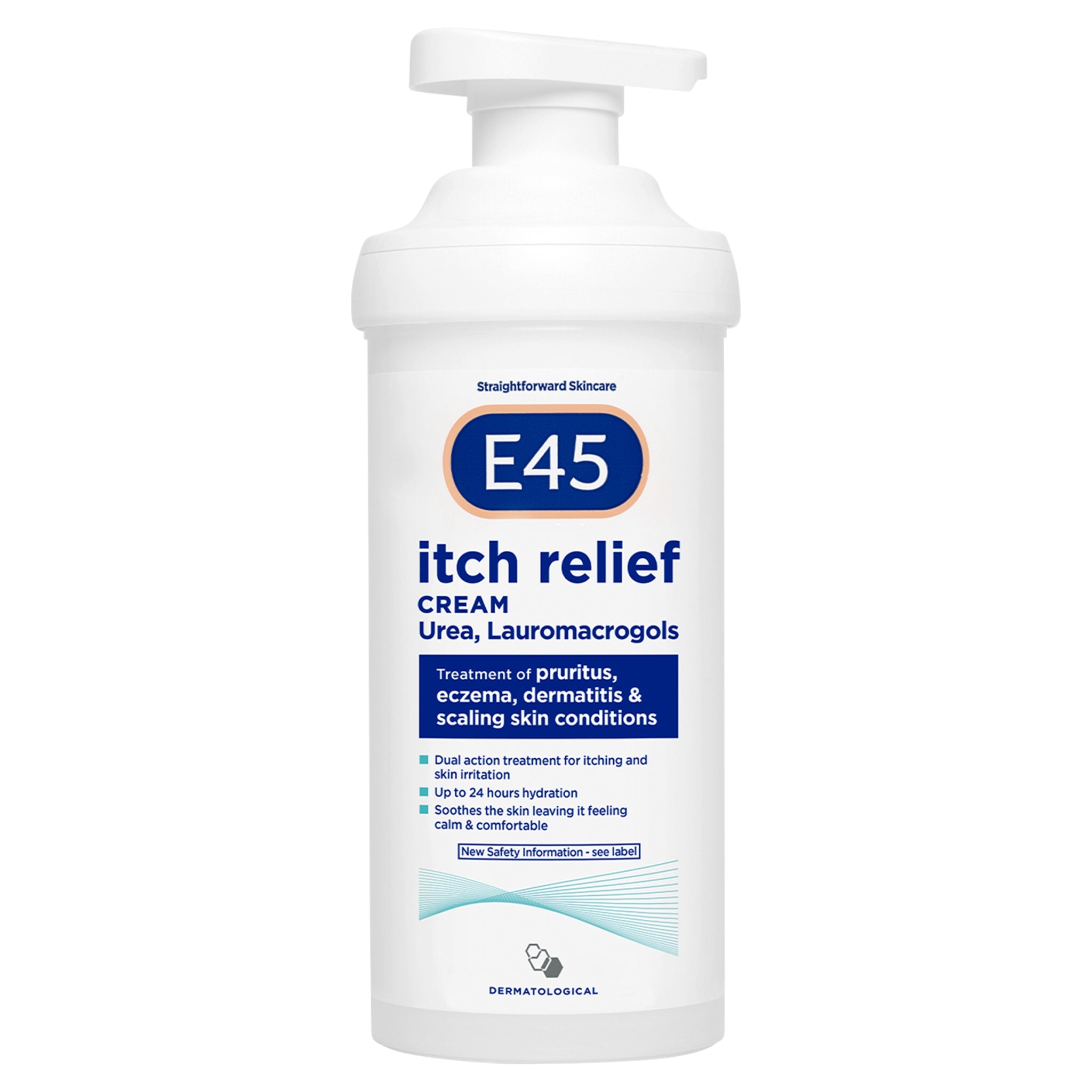 E45 Itch Relief Cream for Itchy, Irritated and Eczema Prone Skin - 500g ...