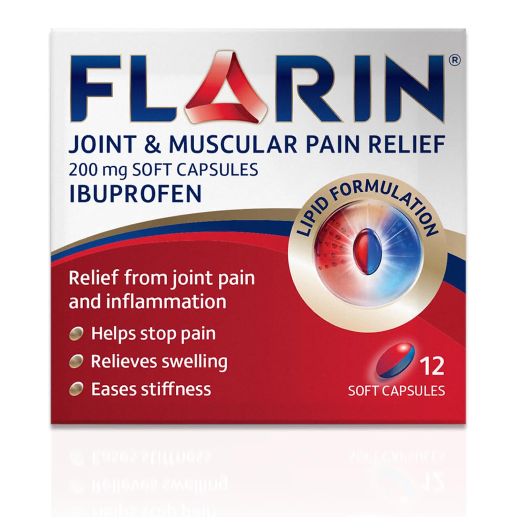 Flarin Joint & Muscular Pain Relief 200mg Capsules -12 Capsules | Pain ...