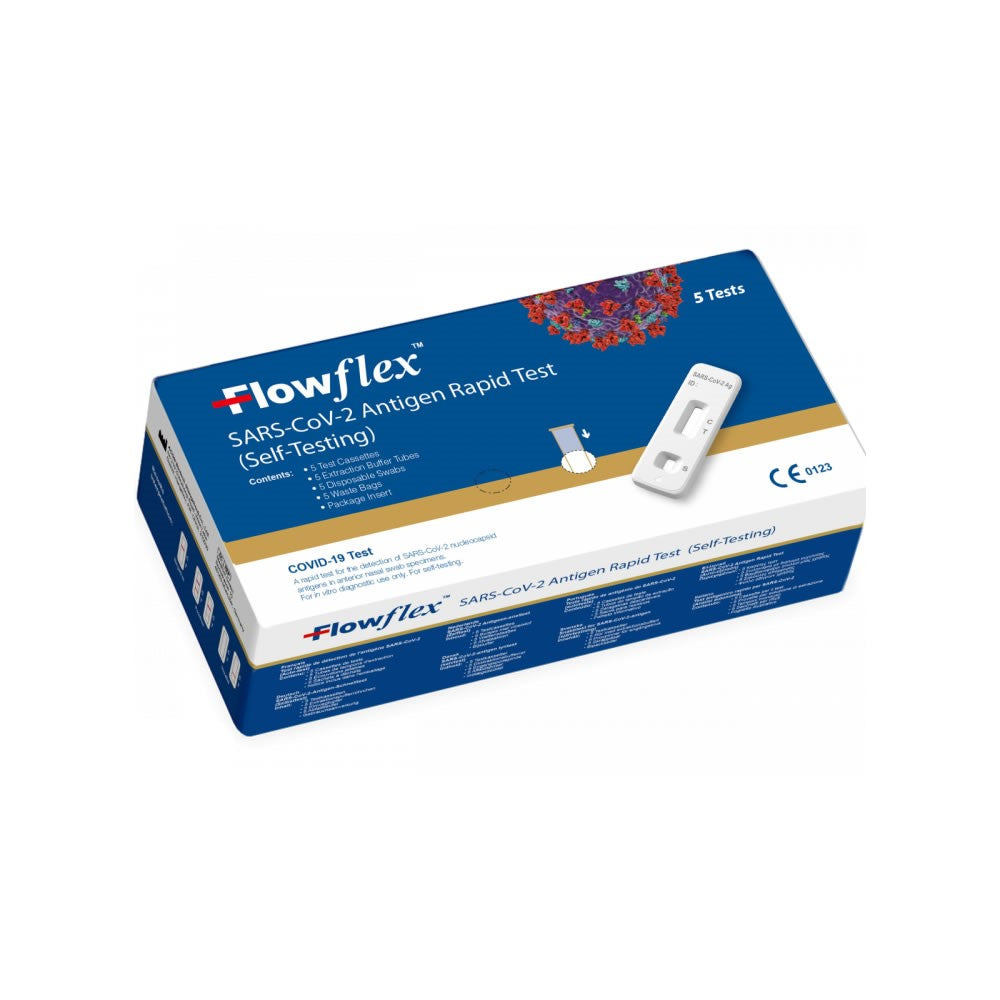 Flowflex Antigen Rapid Self Test - 5 Tests | Home Testing & Monitoring ...
