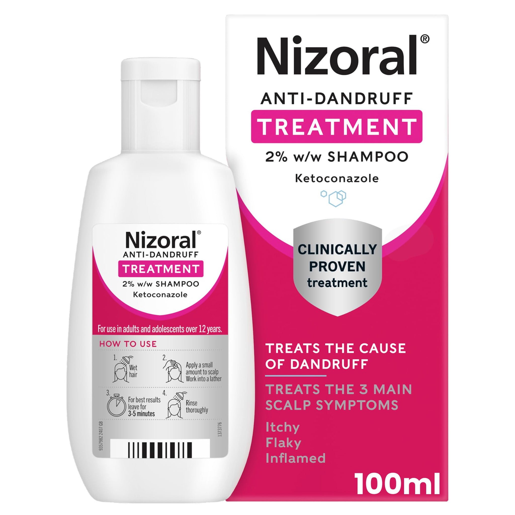 Nizoral Anti-Dandruff Treatment 2% w/w Shampoo 100ml | Medicated Skin ...
