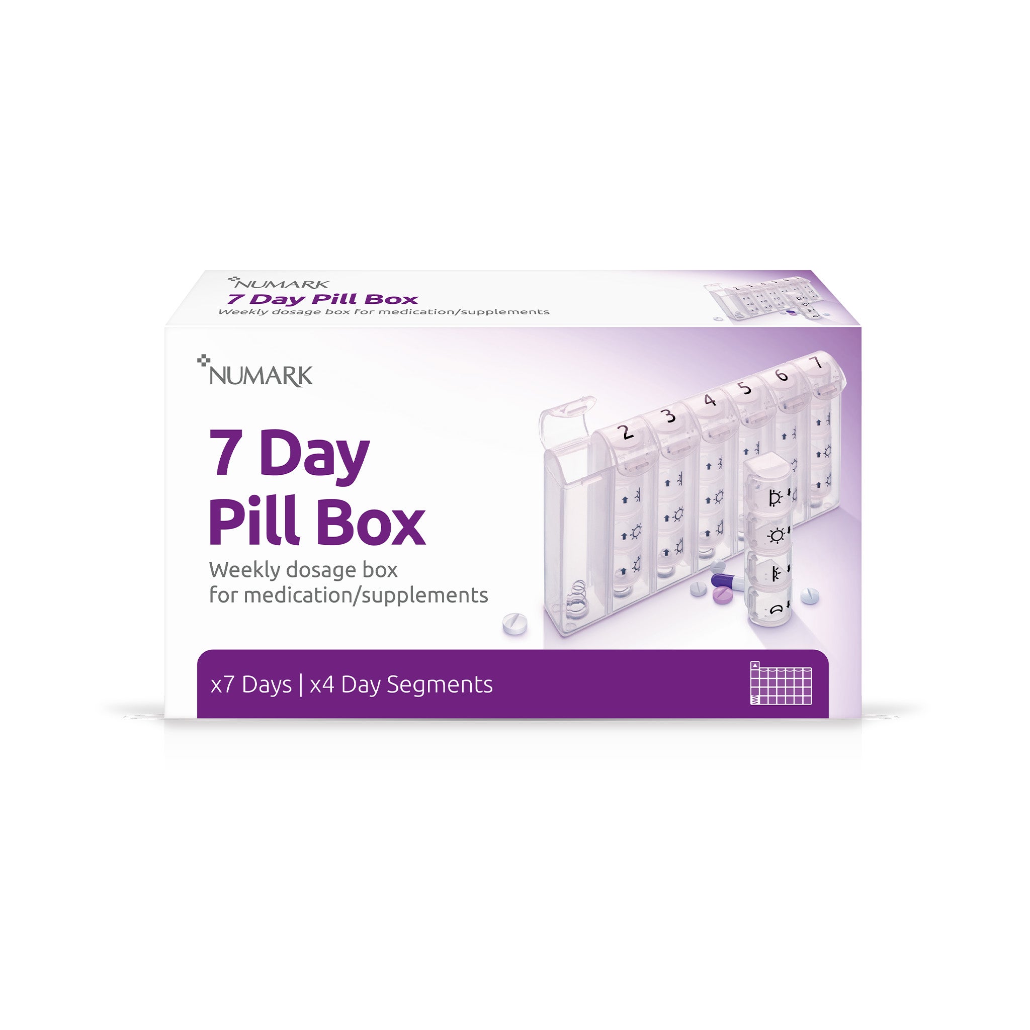 Numark 7 Day Pill Box | Health Accessories – Rowlands Online Pharmacy