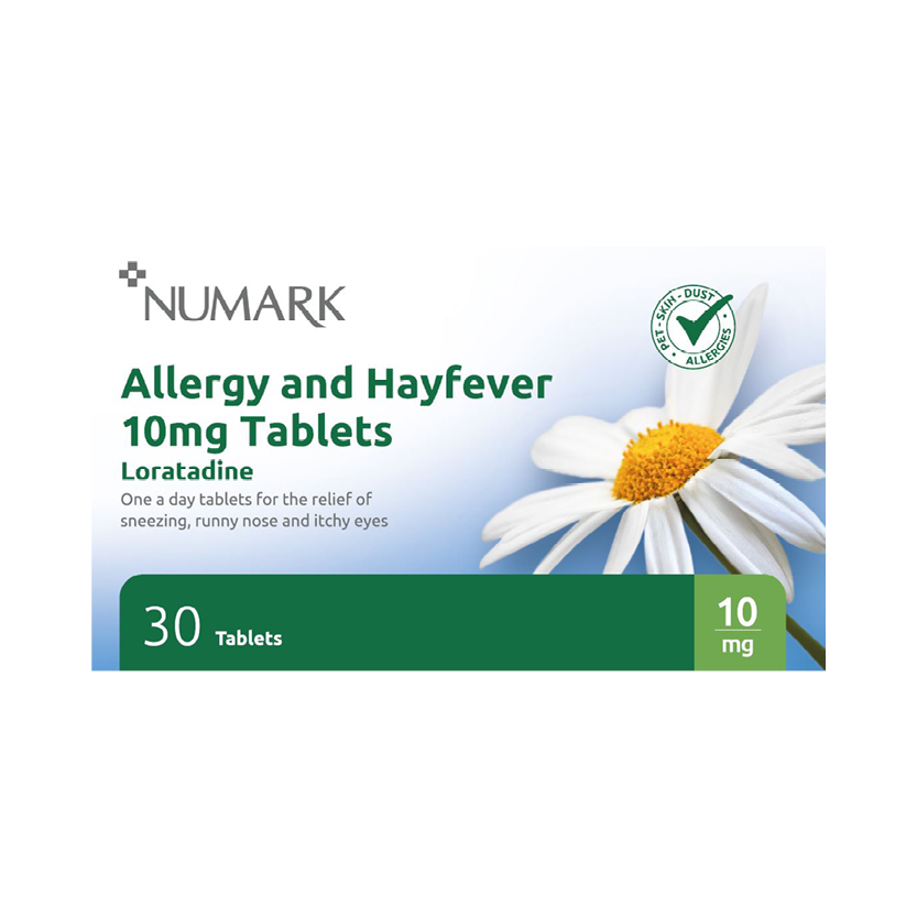 Numark Allergy & Hayfever 10mg Tablets (Loratadine) - 30 Tablets ...