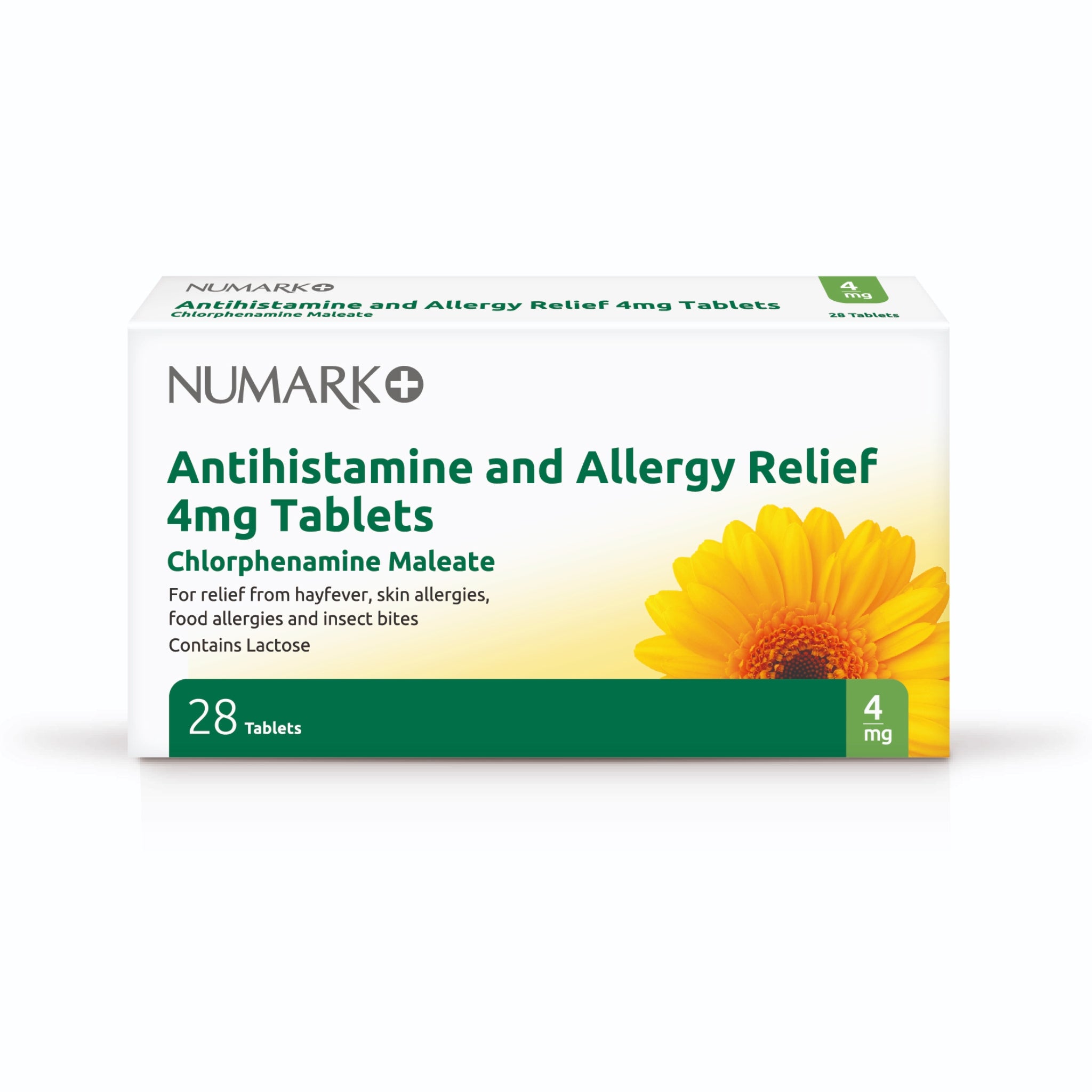 Numark Antihistamine and Allergy Relief 4mg Tablets (Chlorphenamine ...