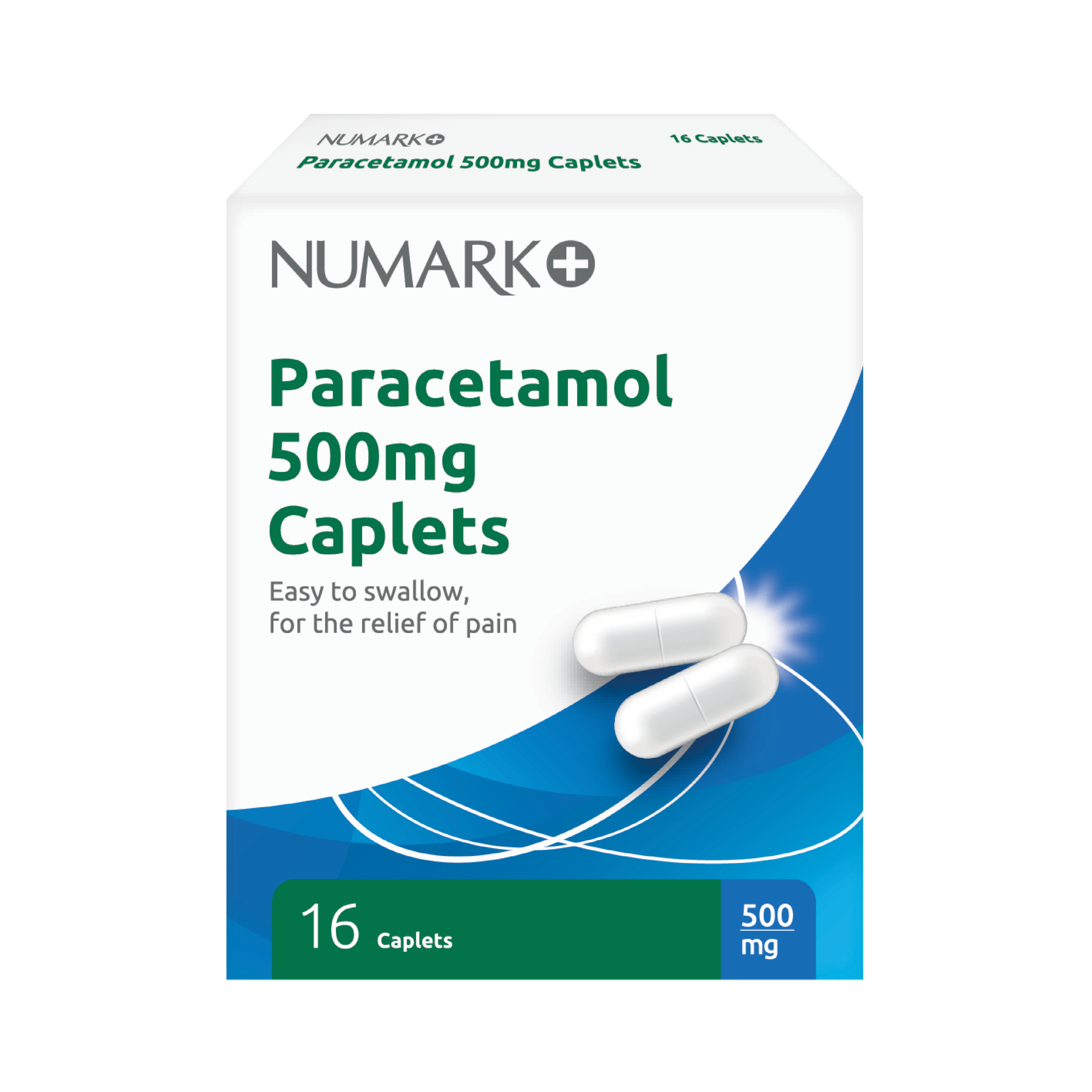 Numark Paracetamol 500mg Caplets 16's | Pain Relief | Rowlands Online ...