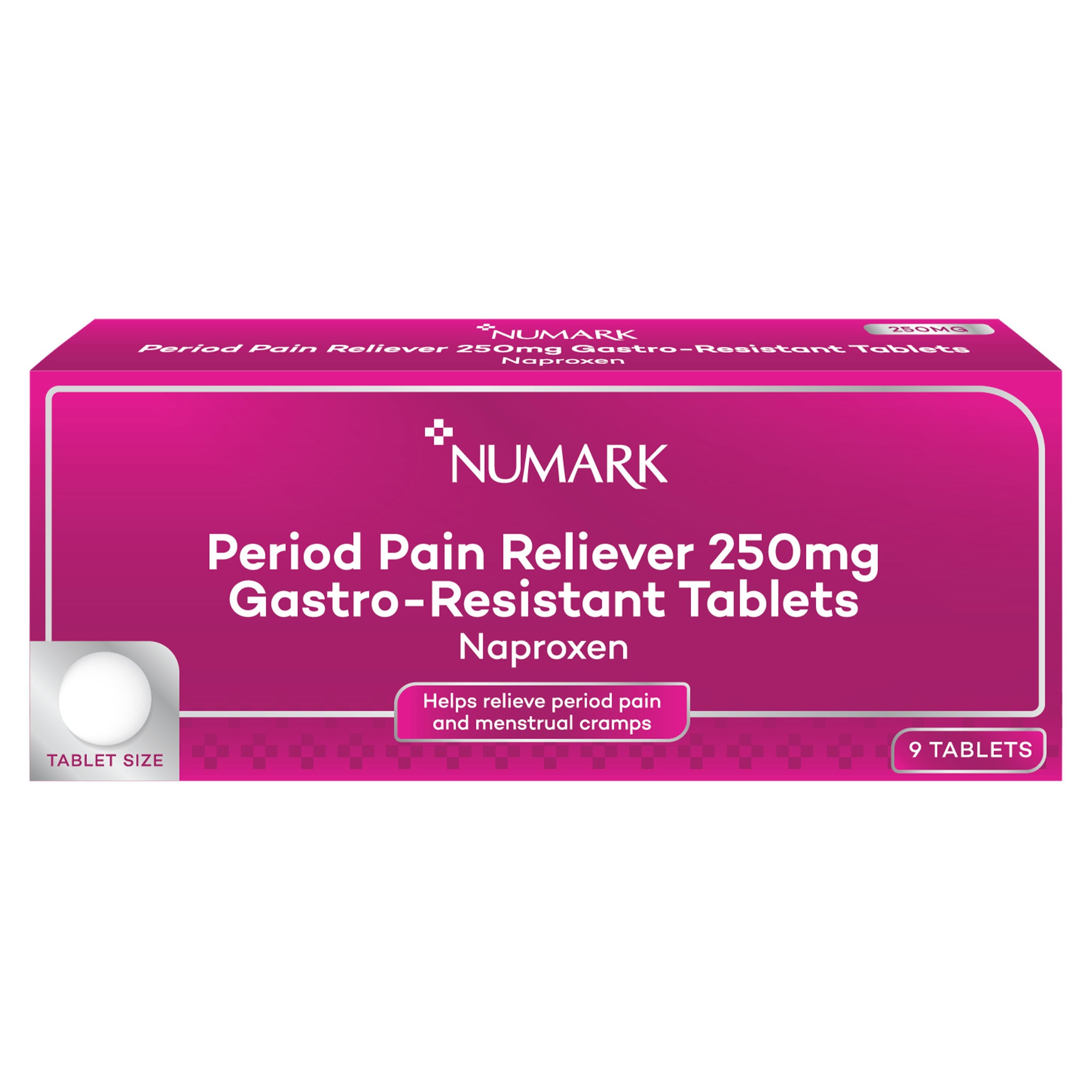 Numark Period Pain Reliever 250mg - 9 Tablets | Pain Relief ...