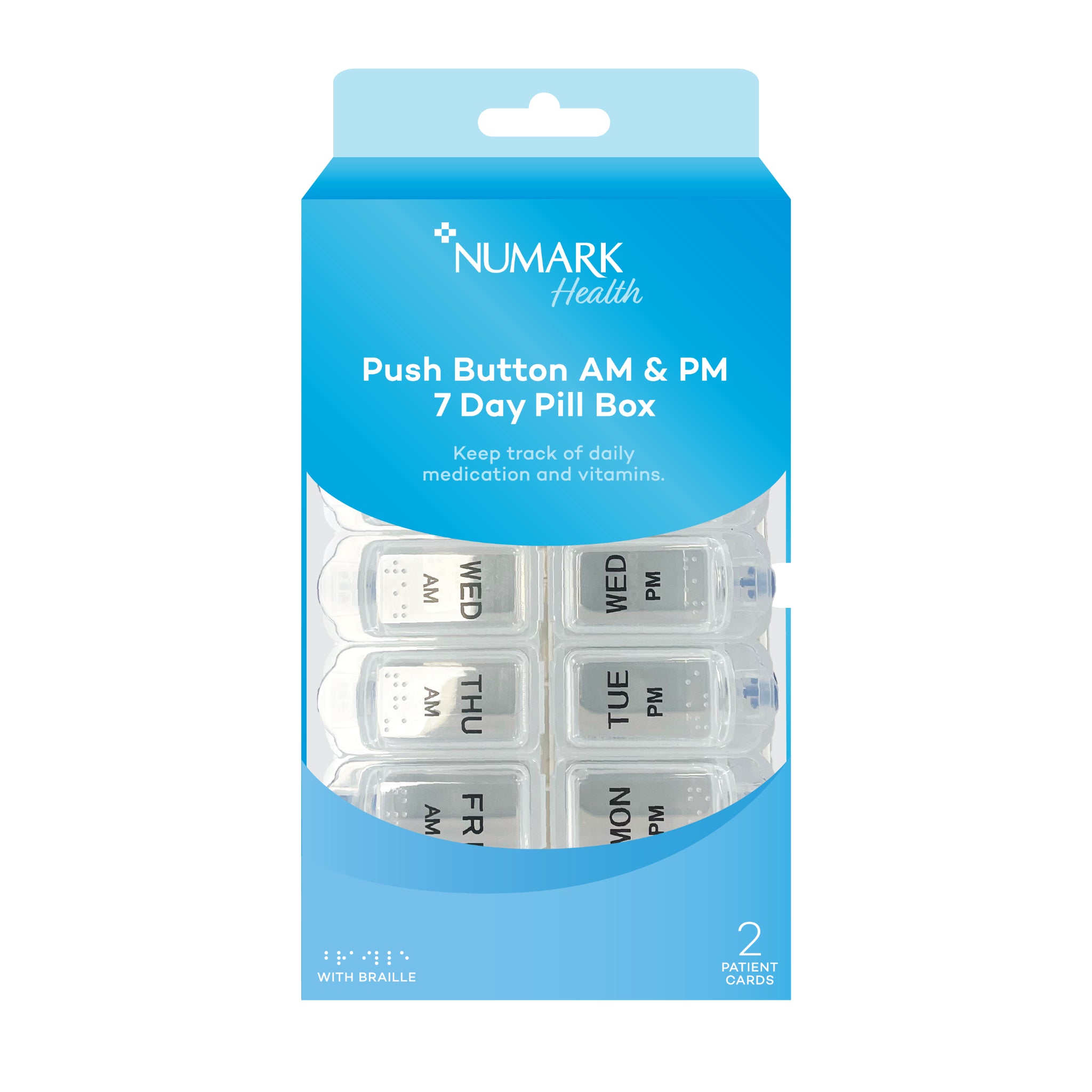 Numark Push Button AM & PM 7 Day Pill Box | Oral Analgesics | Rowlands ...