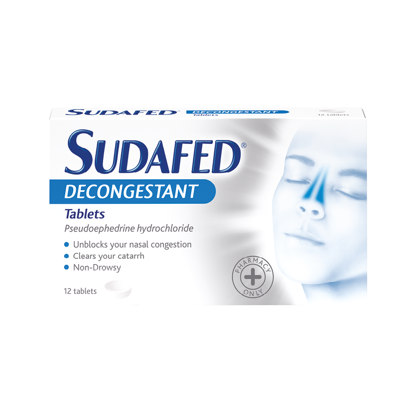 Sudafed Decongestant Tablets 12s | Cough, Cold and Flu | Rowlands ...