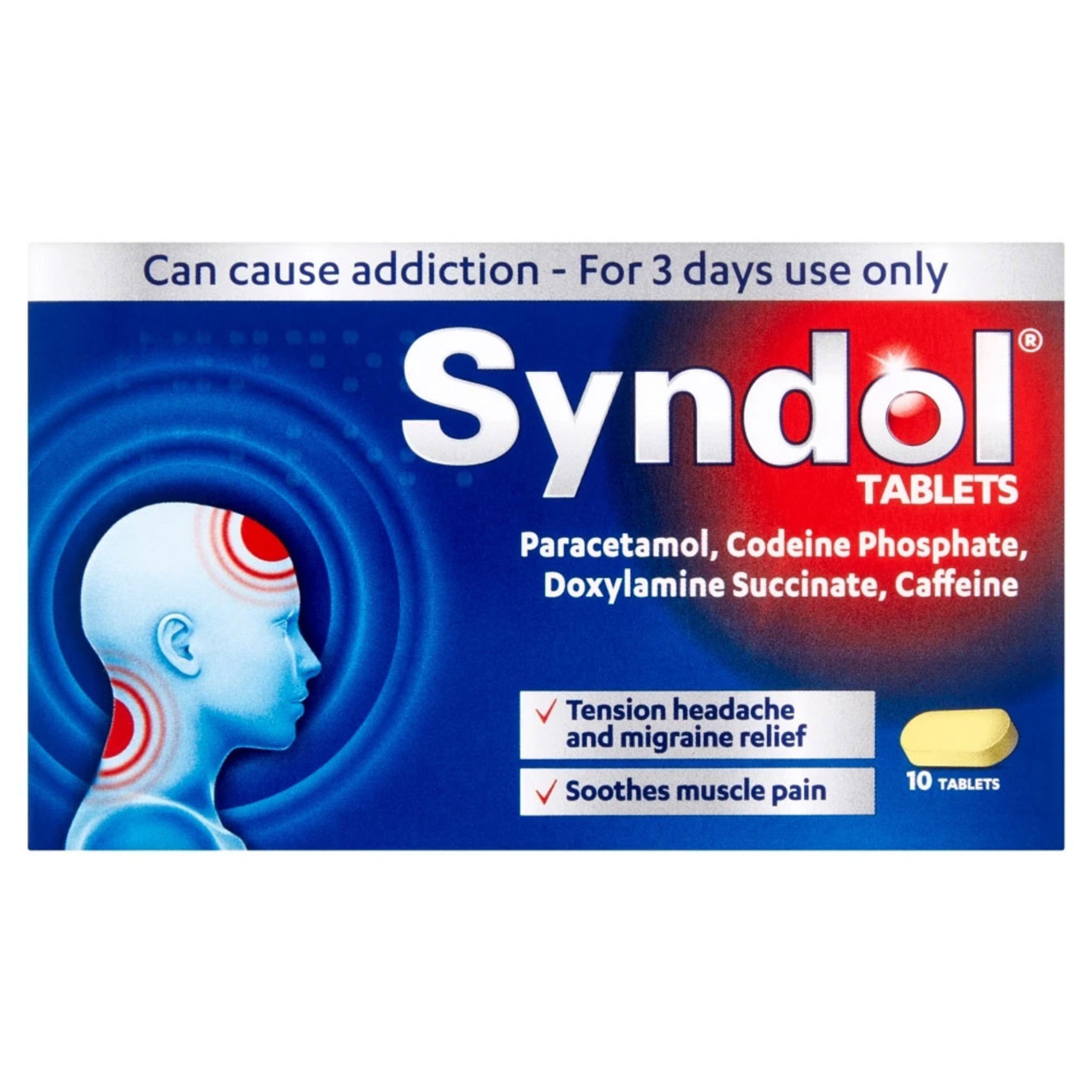 Syndol Headache Relief Tablets - 10 Tablets | Pain Relief (PMEDs ...